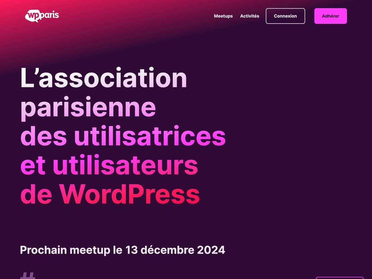 Association WordPress Paris et Ile de France